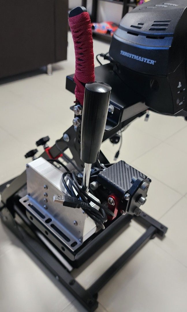 Thrustmaster TX + S5 Racing Stand Full Setup, Video Gaming, Gaming ...