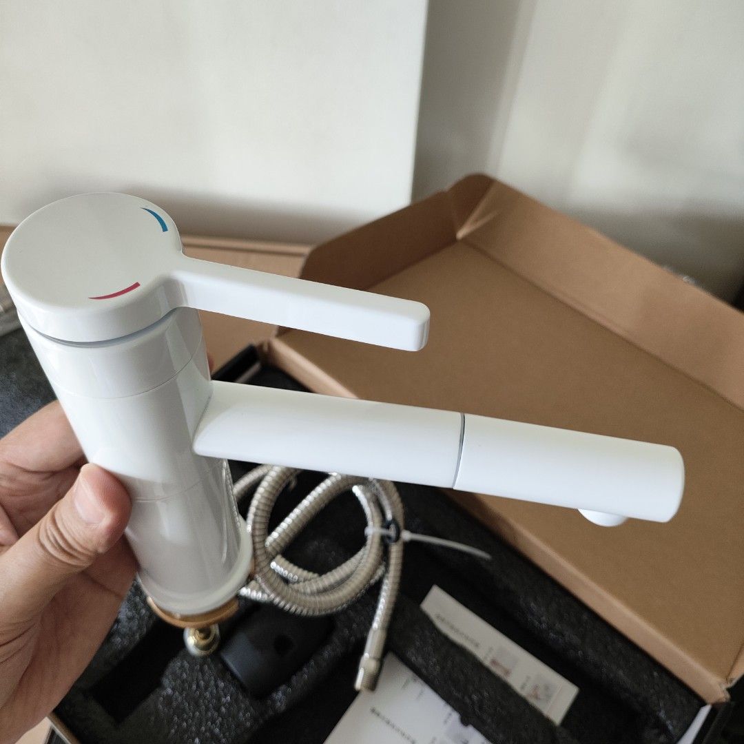 Toilet Tap Kitchen Tap Faucet White, Furniture & Home Living, Bathroom ...