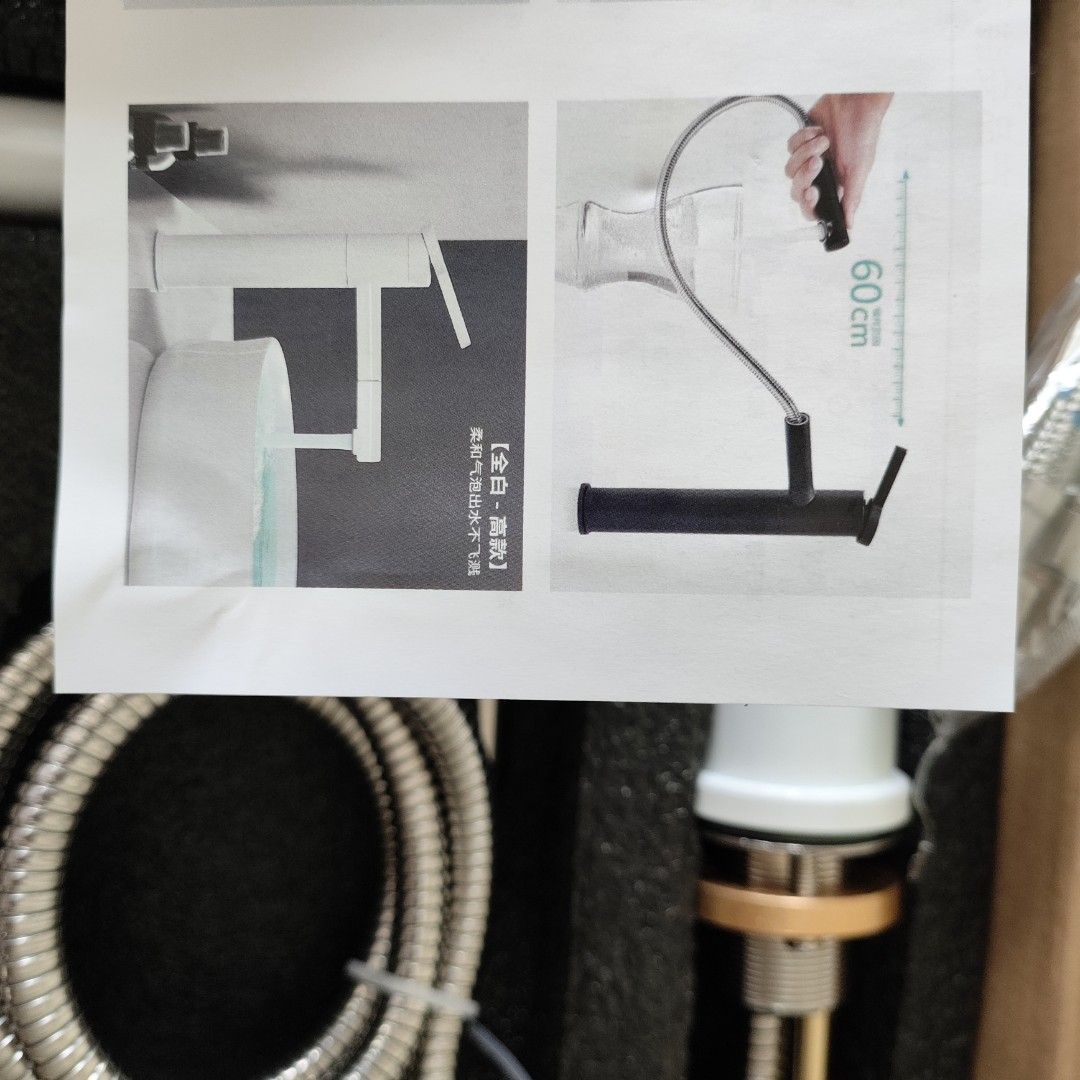 Toilet Tap Kitchen Tap Faucet White, Furniture & Home Living, Bathroom ...