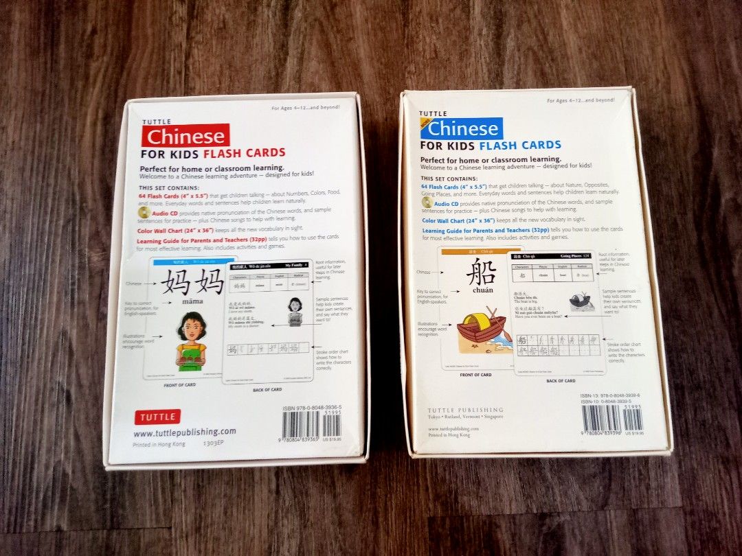 Tuttle Chinese for kids flash cards Mandarin, Buku & Alat Tulis, Buku ...