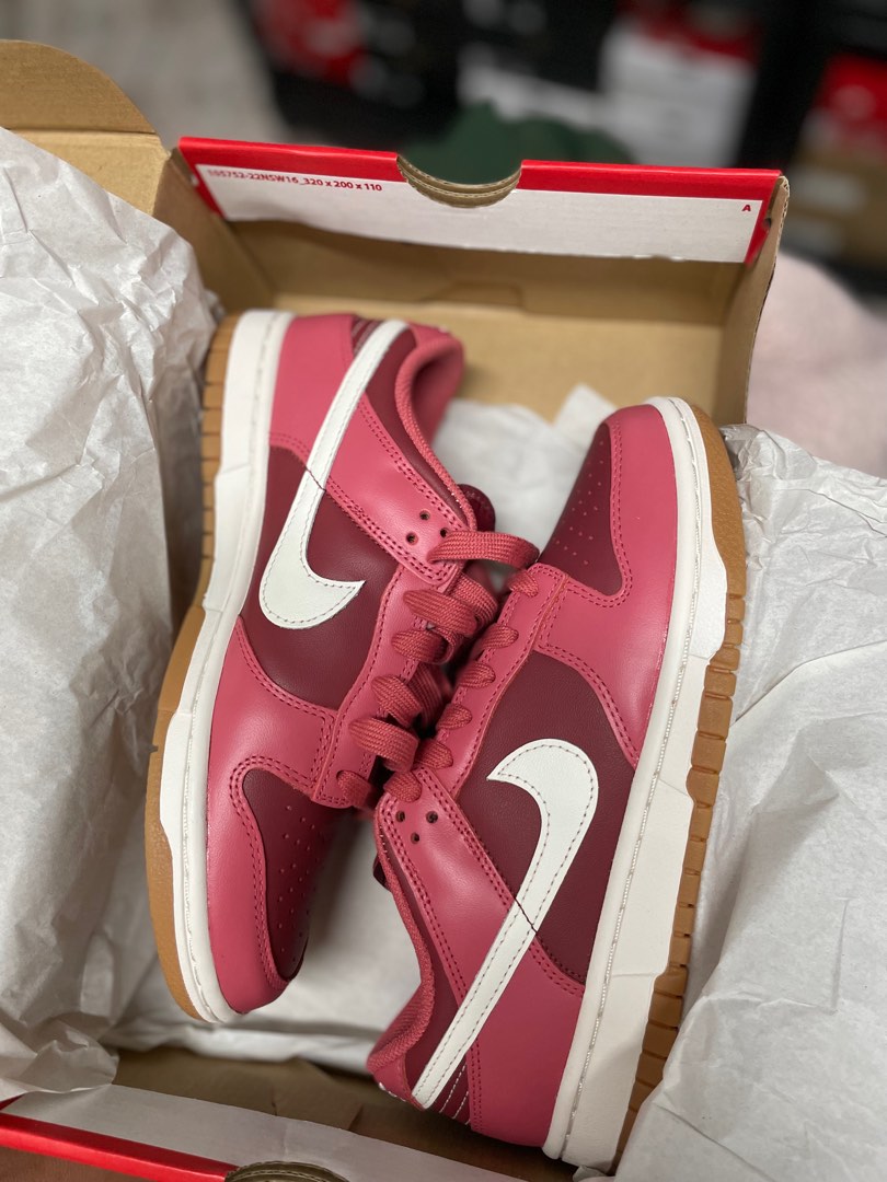 US 7.5W Nike Dunk Low Desert Berry, Women's Fashion, Footwear, Sneakers ...