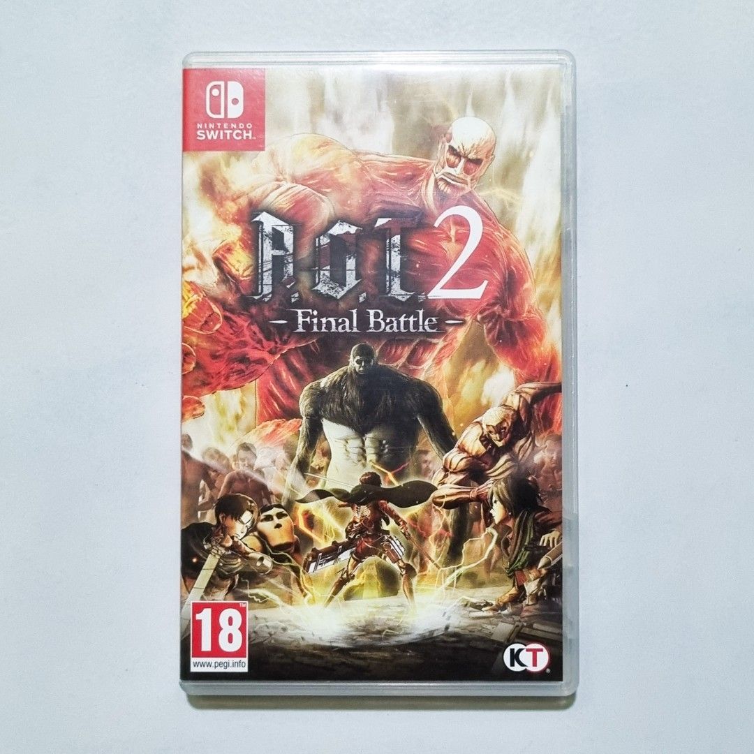 (USED) Nintendo Switch NSW Attack on Titan 2 Final Battle AOT Game ...