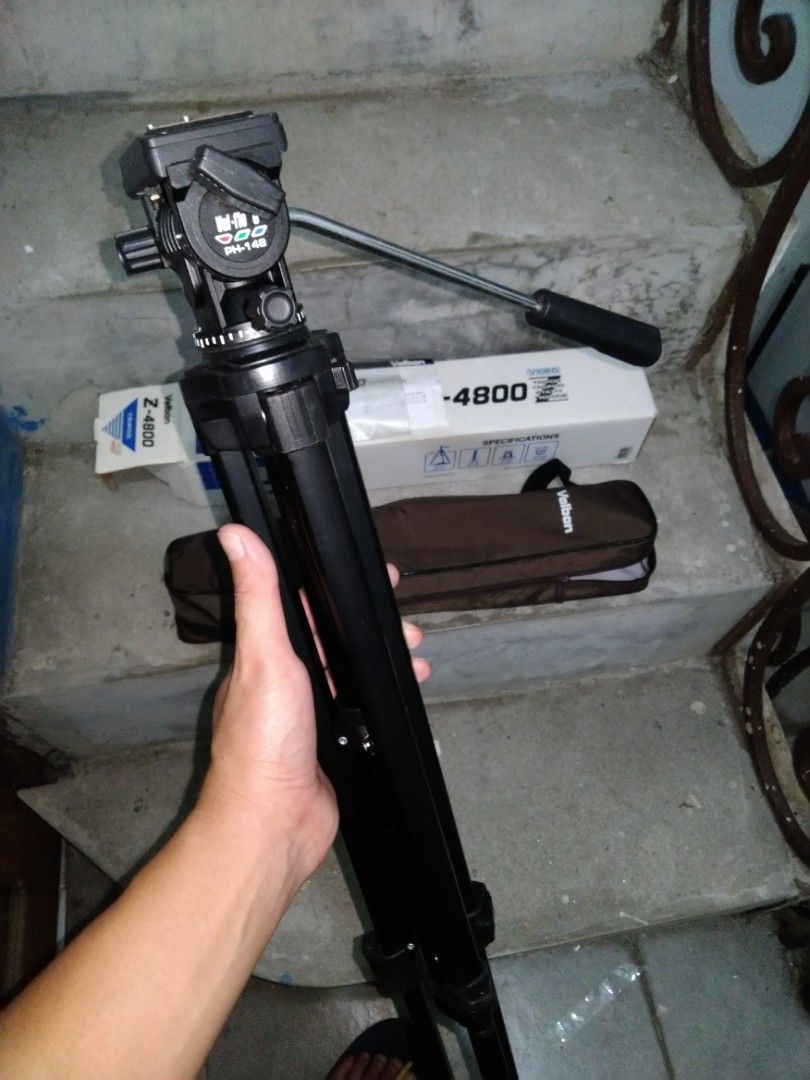 Velbon Z-4800 Tall Tripod Metal Body Camera Recording Video Picture ...