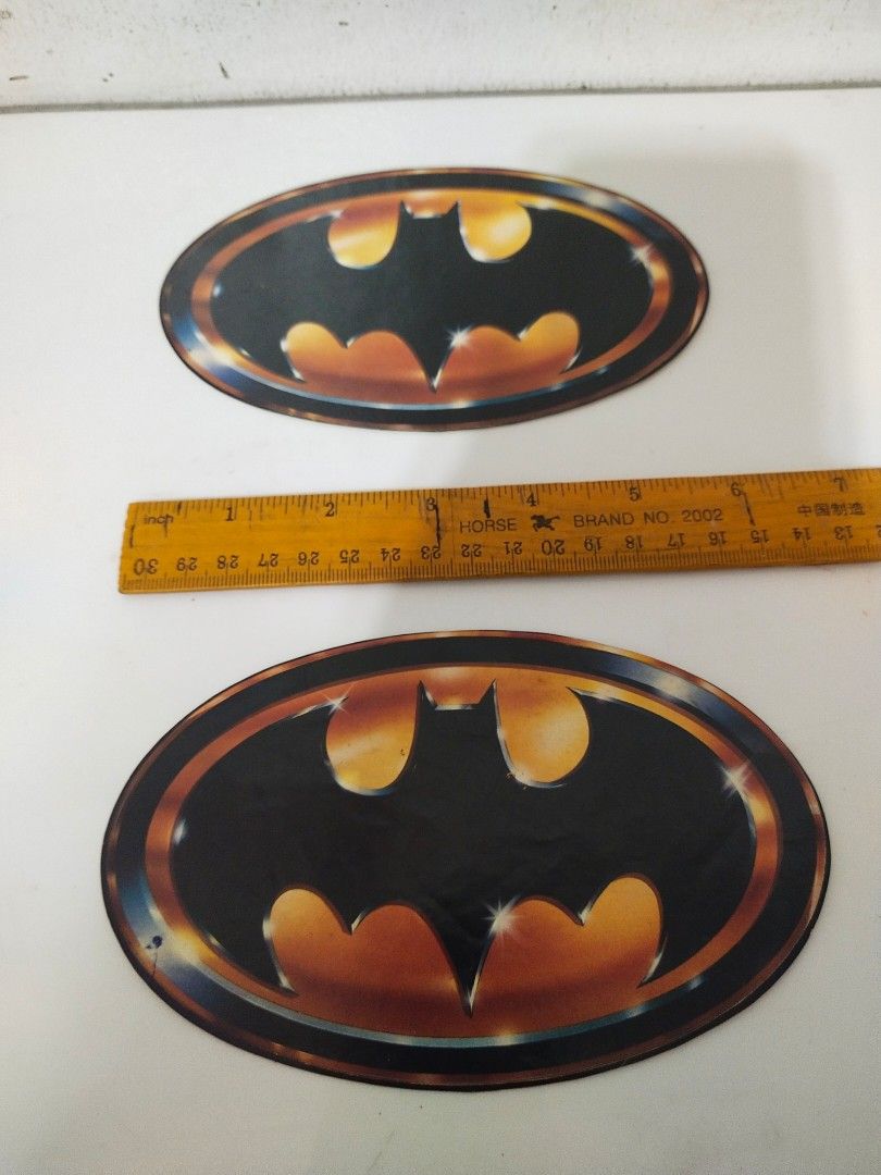 vintage 2 "Bat Symbols" stickers/ Batman---Michael Keaton era/1989 ...