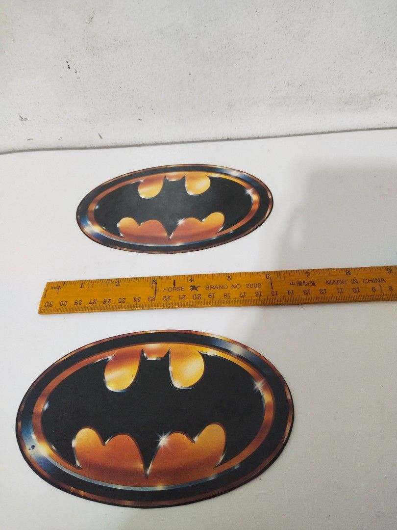 vintage 2 "Bat Symbols" stickers/ Batman---Michael Keaton era/1989 ...