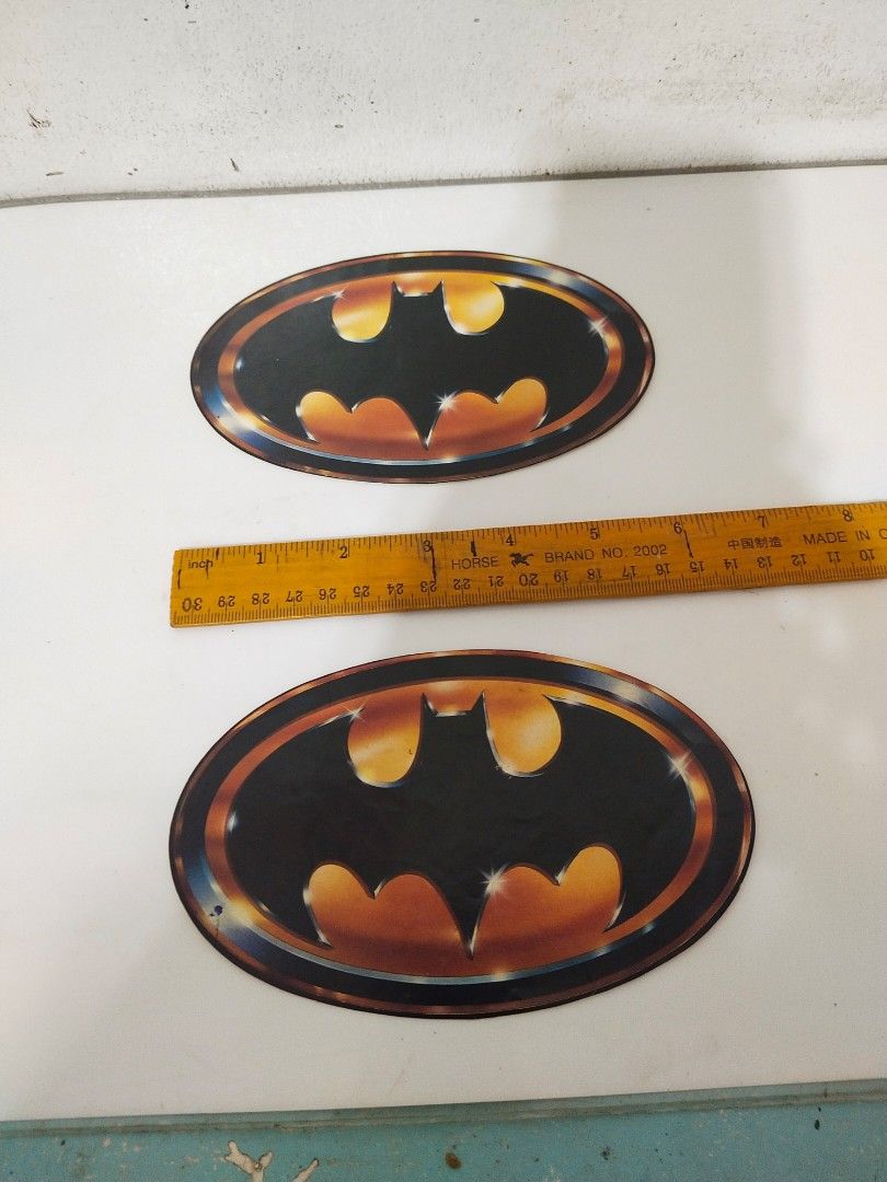 vintage 2 "Bat Symbols" stickers/ Batman---Michael Keaton era/1989 ...