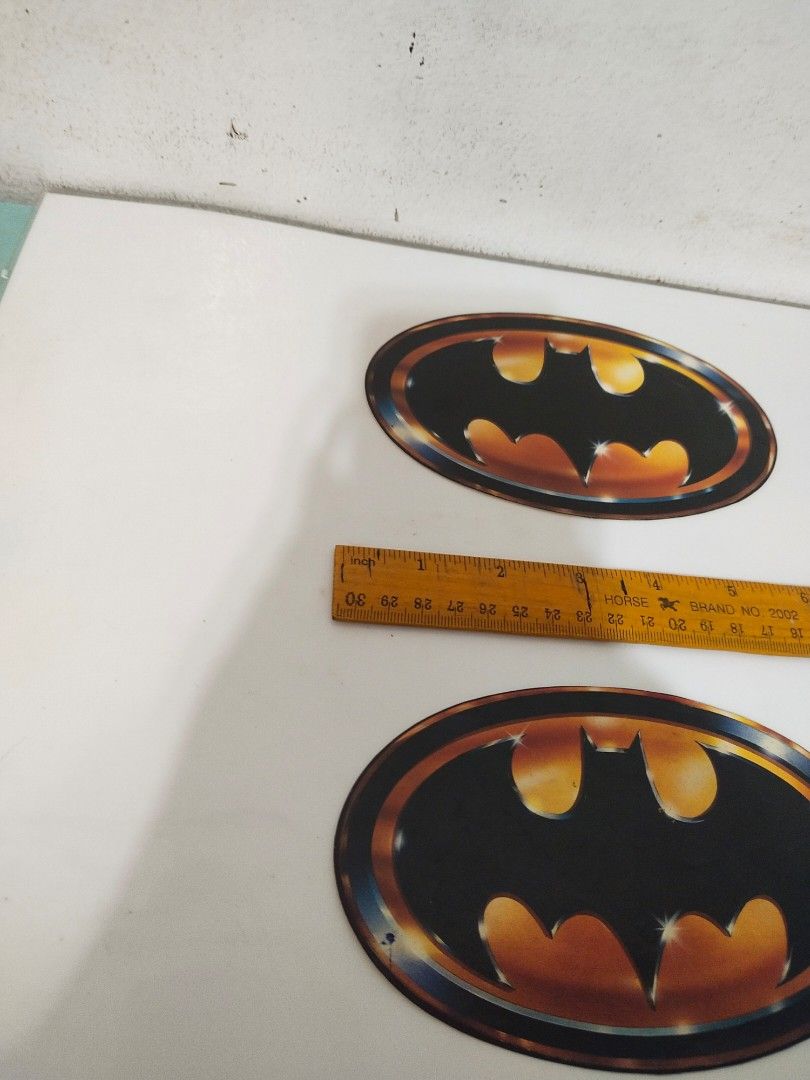 vintage 2 "Bat Symbols" stickers/ Batman---Michael Keaton era/1989 ...