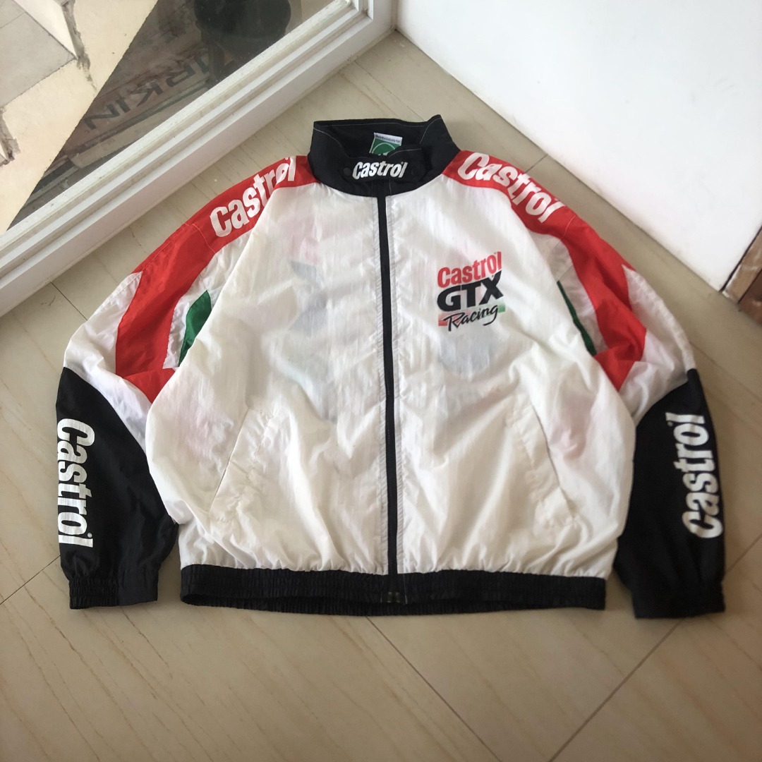 VINTAGE CASTROL GTX RACING LIGHTWEIGHT WINDBRAKER JACKET, Men's Fashion ...