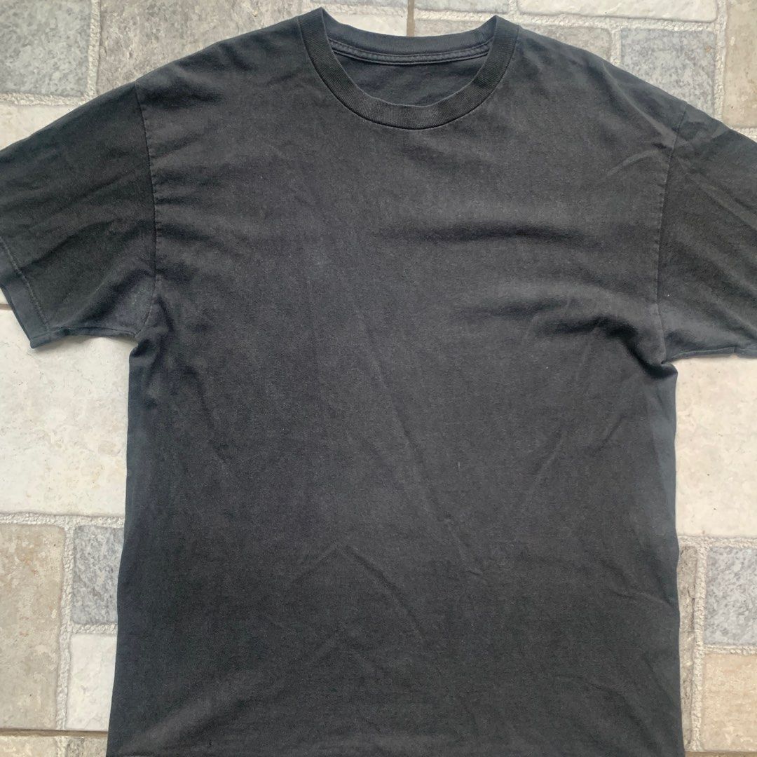 Vintage Faded Black Tee Shirt Alstyle, Men's Fashion, Tops & Sets, Tshirts & Polo Shirts on ...