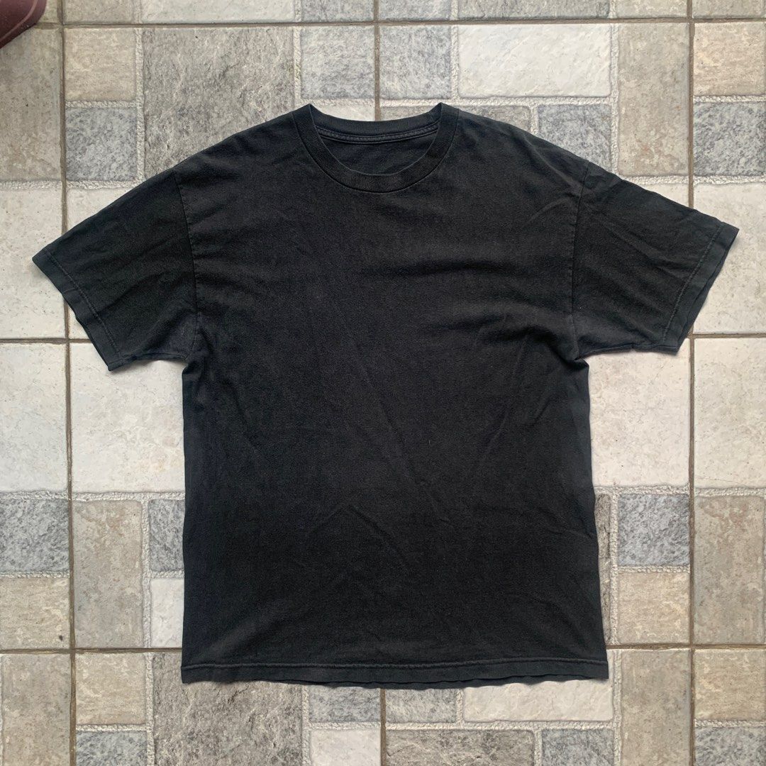 Vintage Faded Black Tee Shirt Alstyle, Men's Fashion, Tops & Sets, Tshirts & Polo Shirts on ...