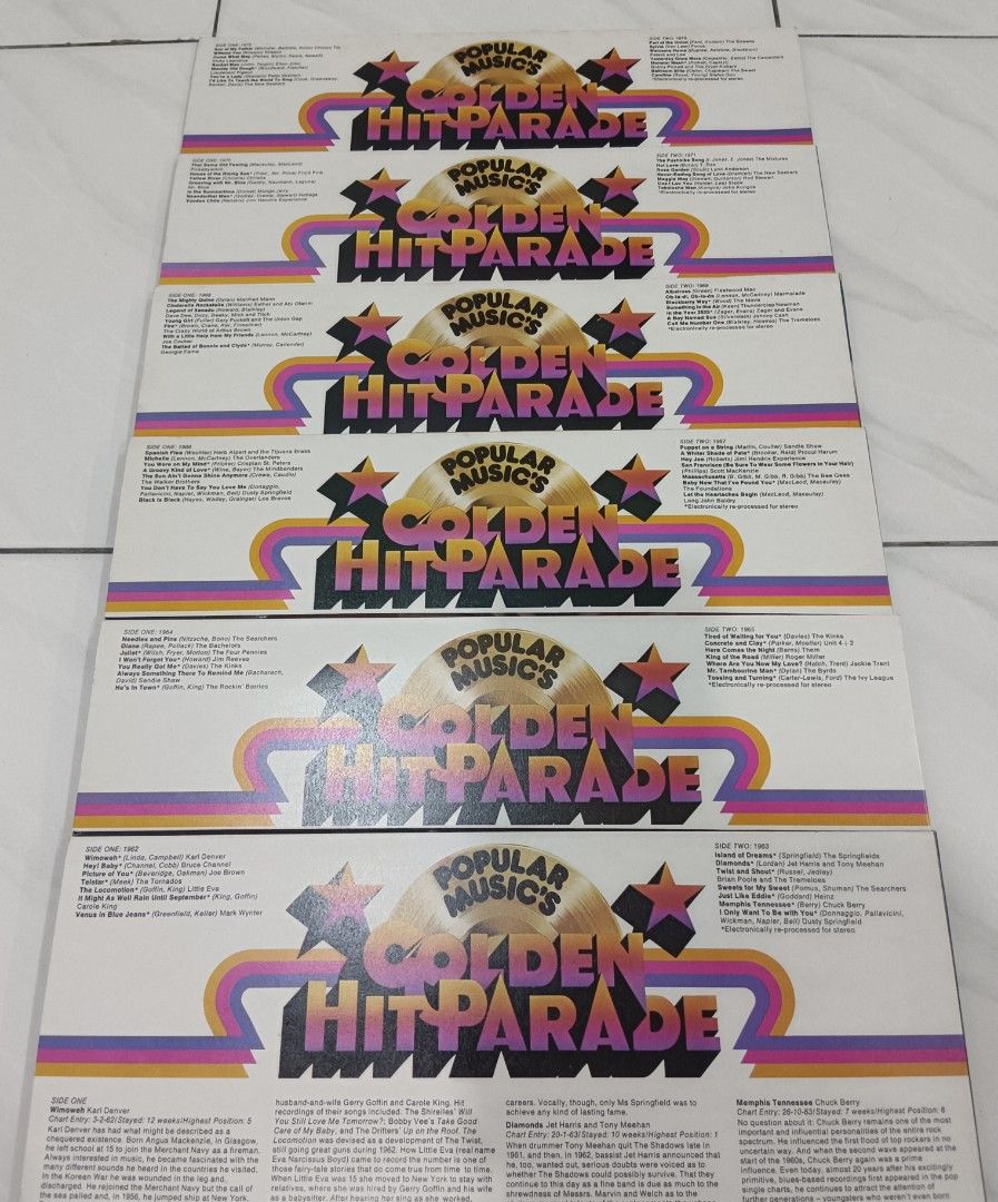 Vinyl LP golden hit parade popular music's, Hobbies & Toys ...