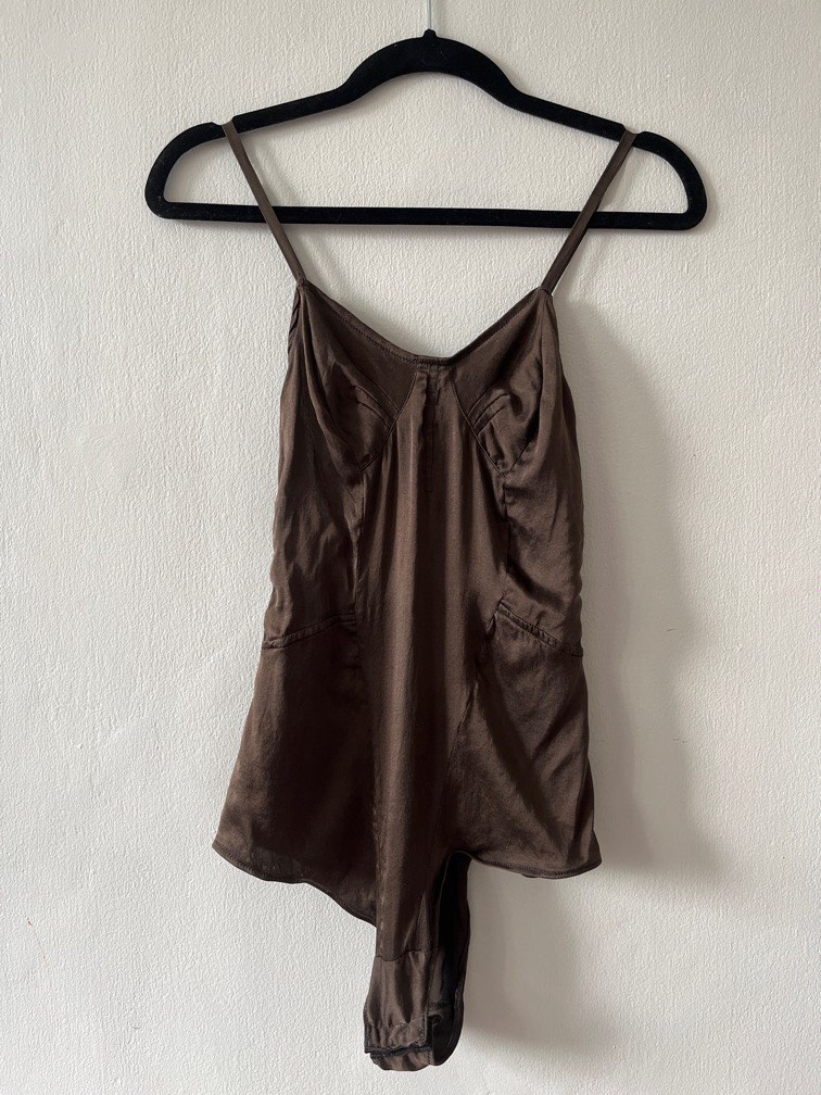 Vivien Ramsay silk onesie, Women's Fashion, Tops, Others Tops on Carousell