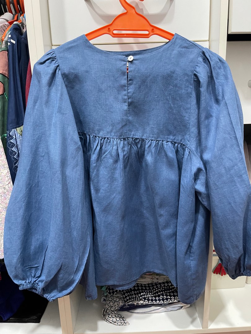 Whimsigirl Blue Top, Women's Fashion, Tops, Blouses on Carousell