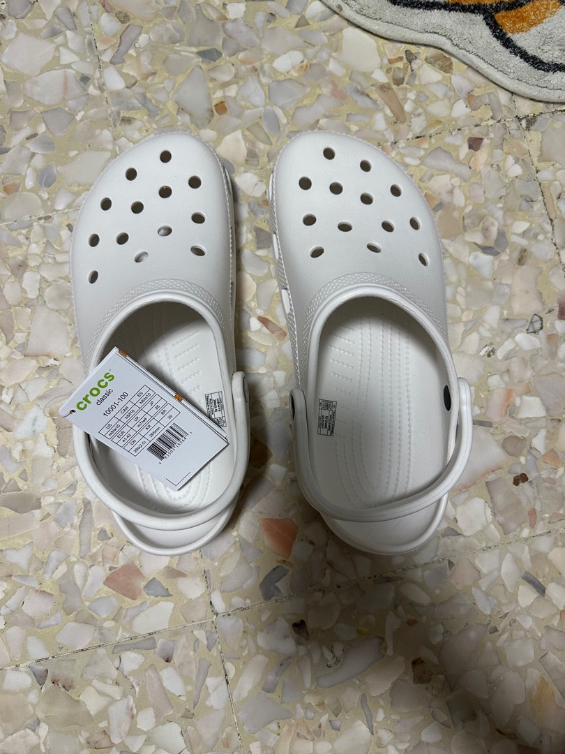 White Crocs, Men's Fashion, Footwear, Flipflops and Slides on Carousell