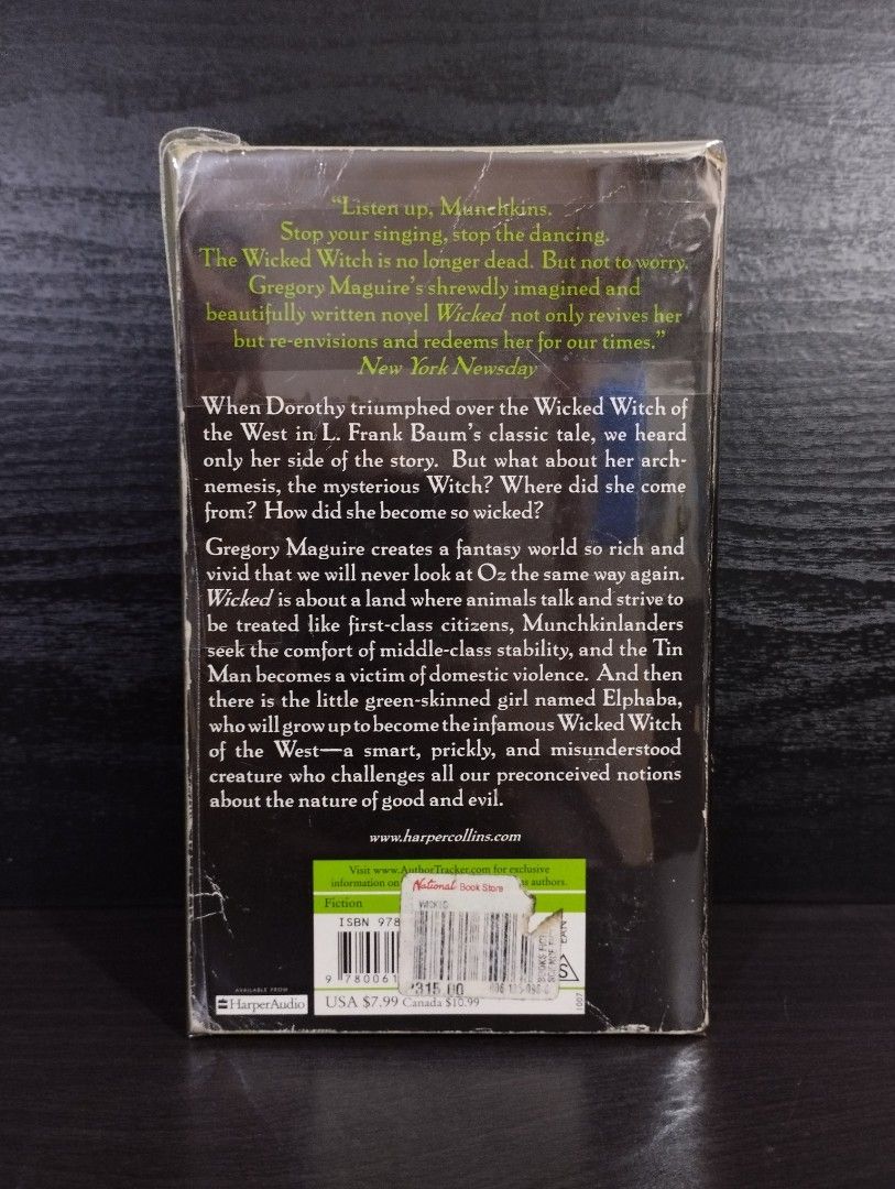 Wicked: The Life and Times of the Wicked Witch of the West by Gregory ...