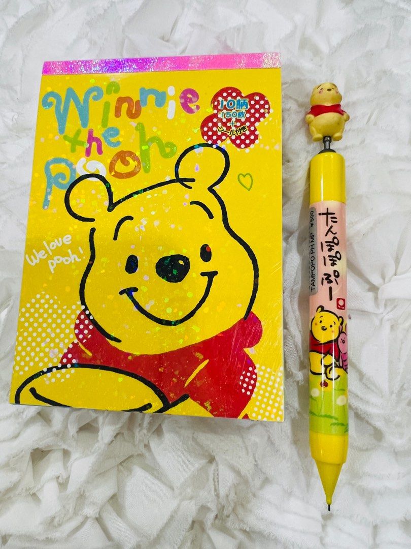 Winnie the Pooh mechanical pencil with notebook, Hobbies & Toys ...
