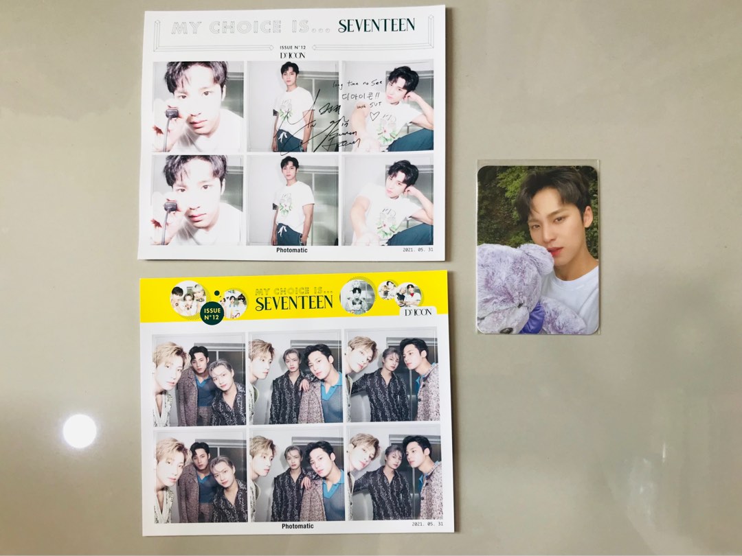 wts mingyu teddy dicon magazine photomatic sticker signed signature ...