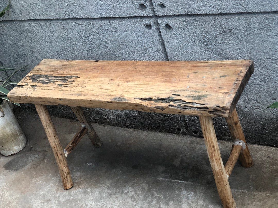 Yakal wooden bench, Furniture & Home Living, Outdoor Furniture on Carousell