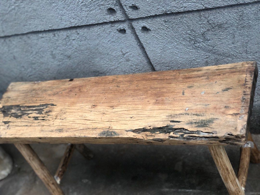 Yakal wooden bench, Furniture & Home Living, Outdoor Furniture on Carousell