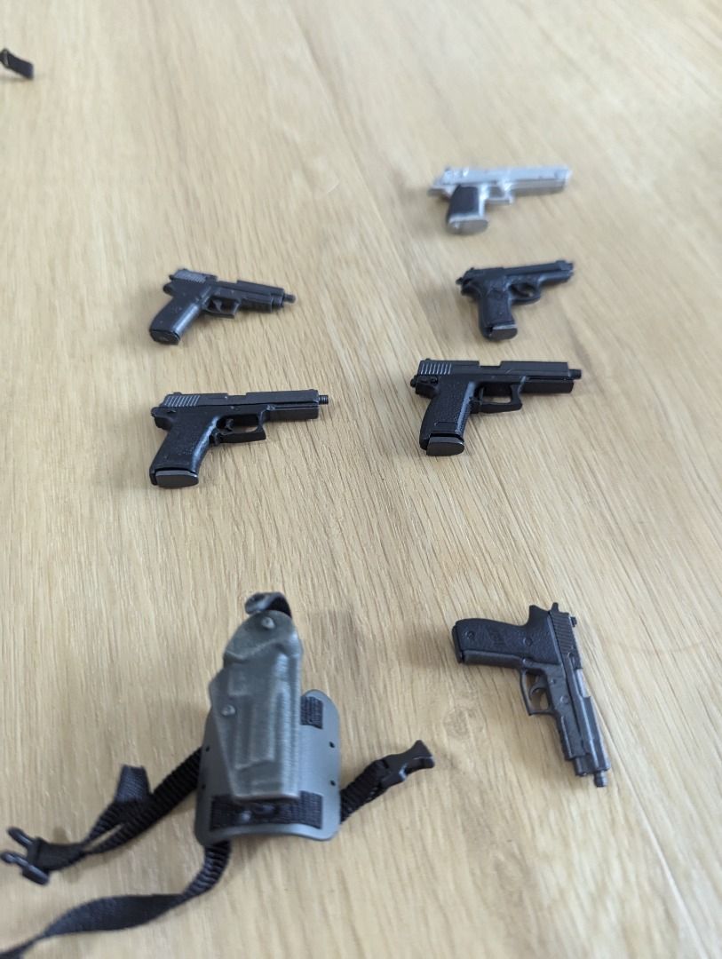 1/6 scale pistol and holster, Hobbies & Toys, Toys & Games on Carousell