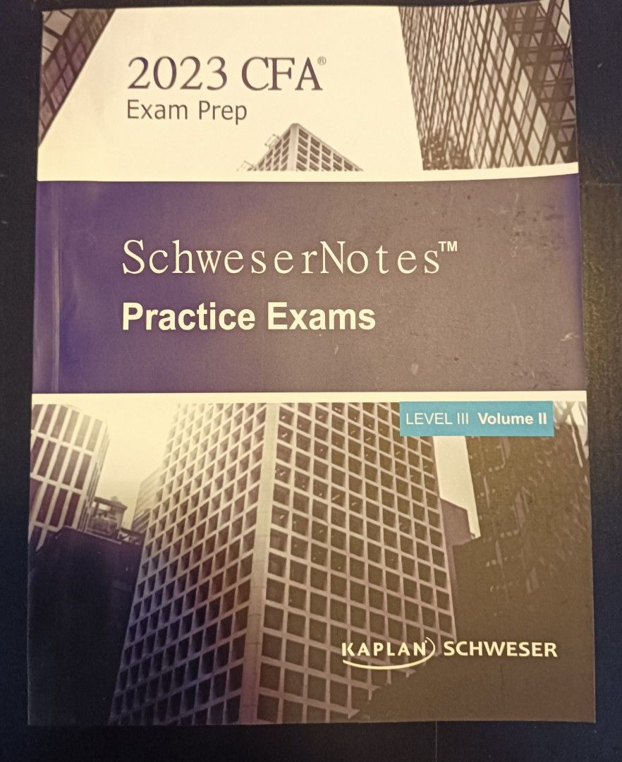 2023 CFA Level 3 Practice Exams, Hobbies & Toys, Books & Magazines ...