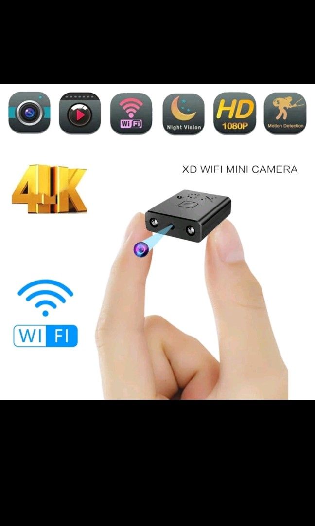 4K Full HD1080P Mini ip Cam XD WiFi Night Vision Camera IR-CUT Motion ...