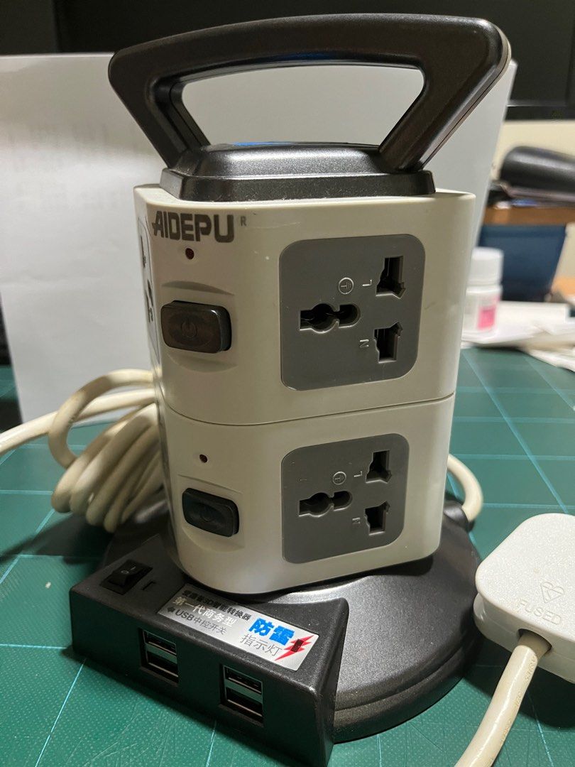 8-ways power adaptor extension, Computers & Tech, Parts & Accessories ...