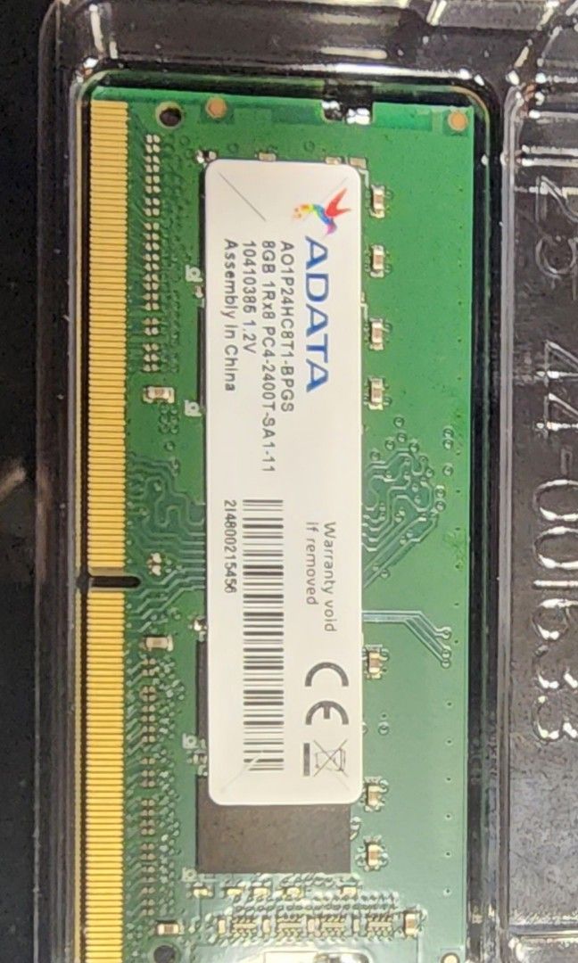 ADATA DDR4 Ram 8GB 2400 SODIMM, Computers & Tech, Parts & Accessories ...