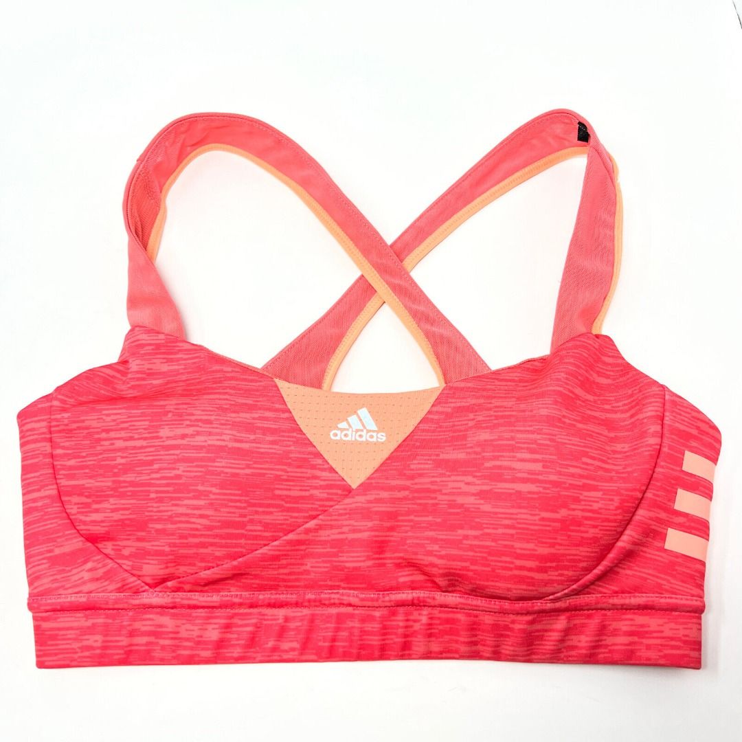 Adidas Pink Sports Bra Womens Fashion Activewear On Carousell