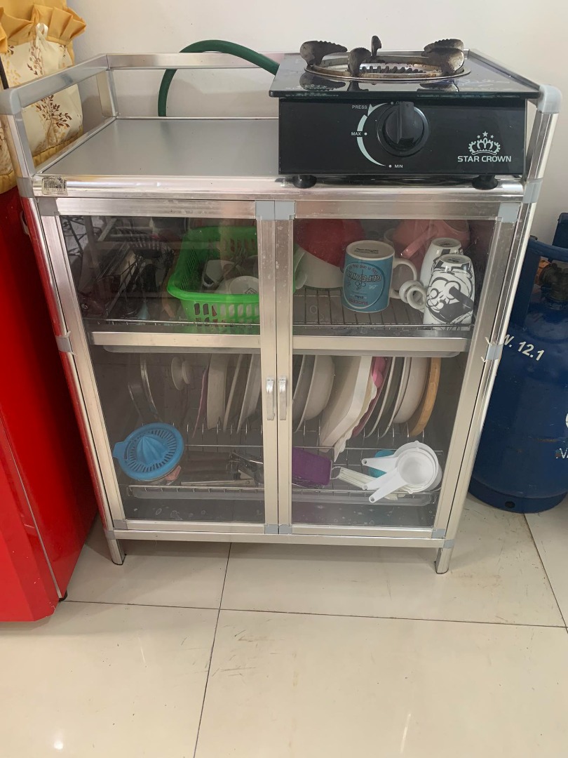 Aluminum Dish Cabinet/ Gas Stove/ Multipurpose Stand, Furniture & Home ...