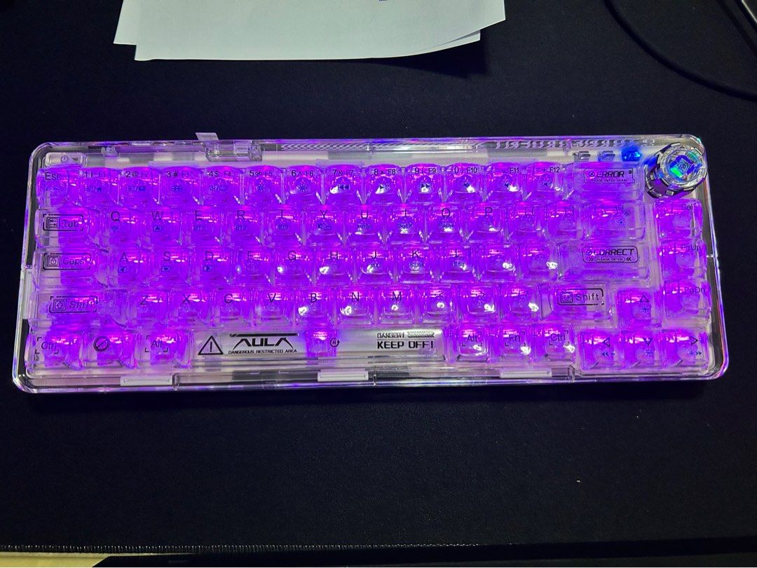 AULA Linear Transparent Keyboard TKL, Computers & Tech, Parts ...