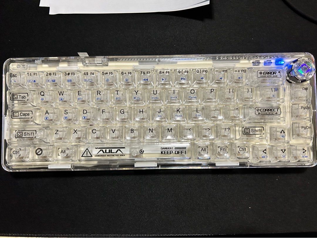 AULA Linear Transparent Keyboard TKL, Computers & Tech, Parts ...