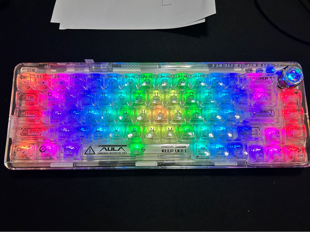 AULA Linear Transparent Keyboard TKL, Computers & Tech, Parts ...