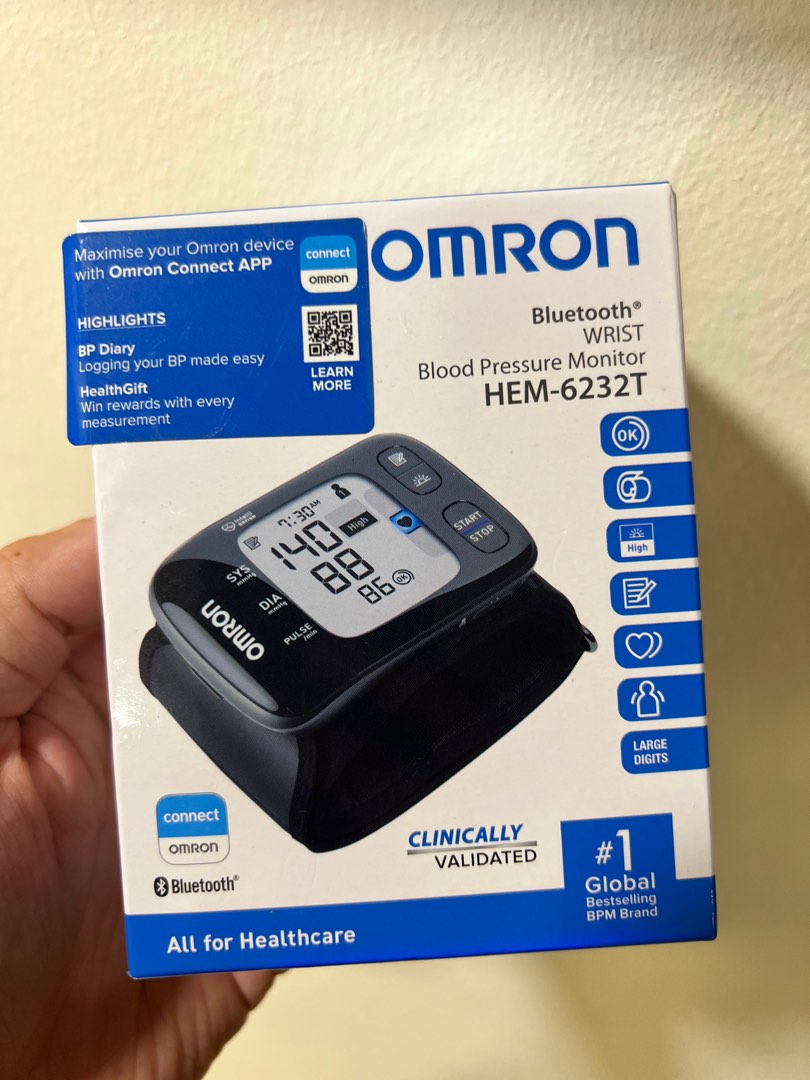BN OMRON Bluetooth Blood Pressure Monitor, Health & Nutrition, Health ...