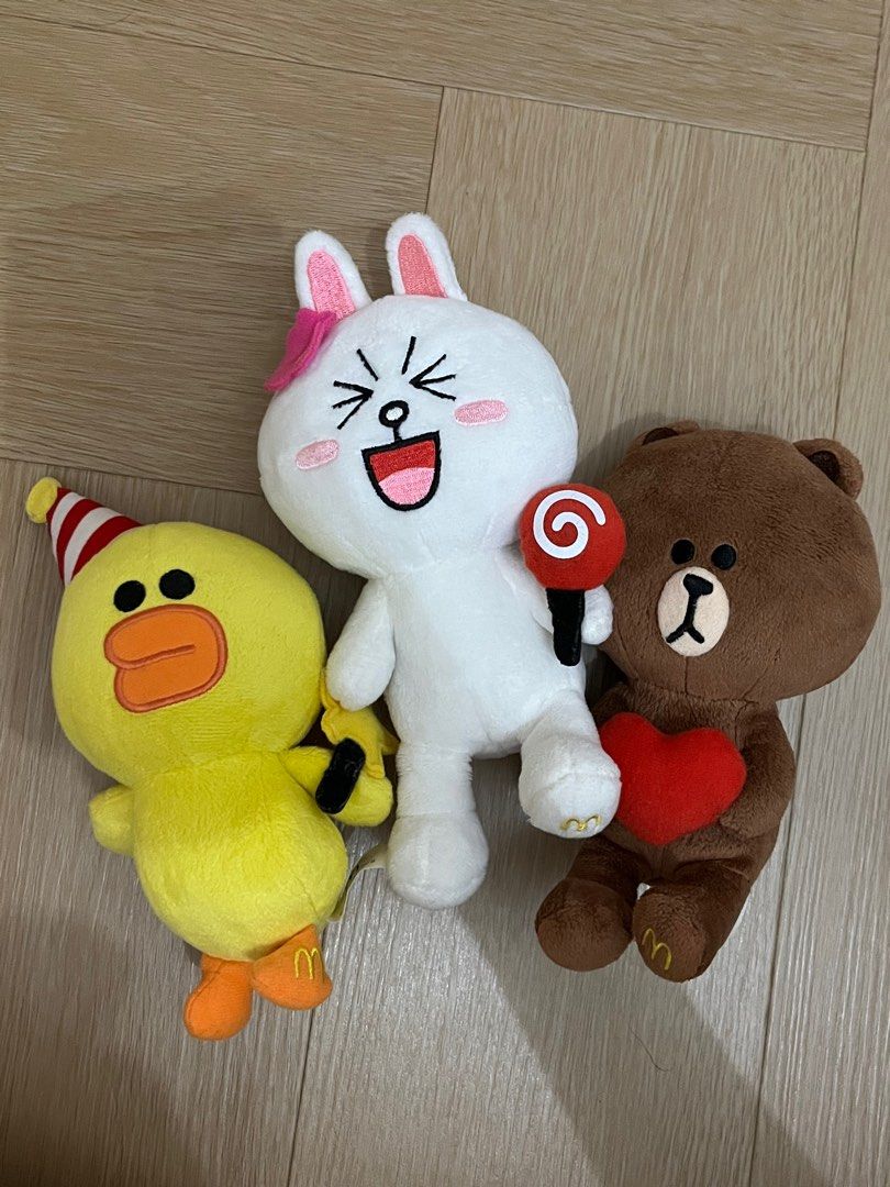 Brown and cony line friends plushie / soft toy keychain , Babies & Kids ...