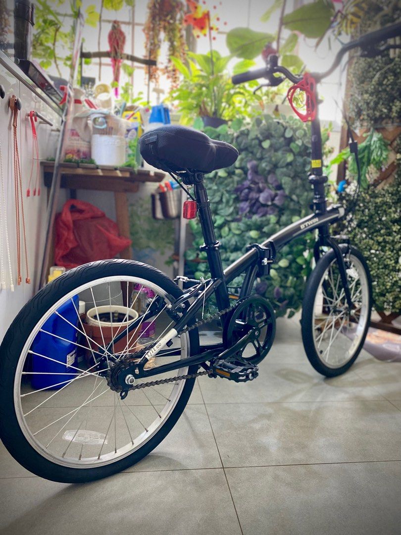 Btwin Tilt 100 Single Speed Folding Bike, Sports Equipment, Bicycles ...