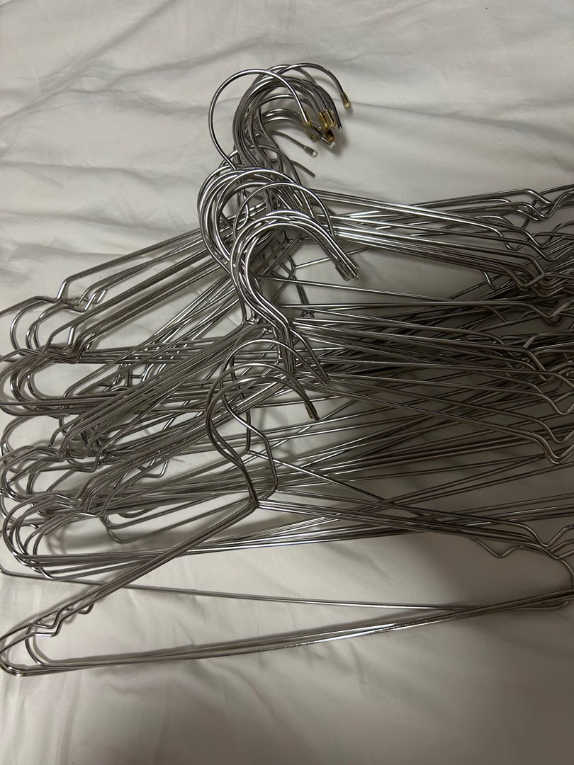 Bunch of Metal Clothes Hangers, Furniture & Home Living, Home ...