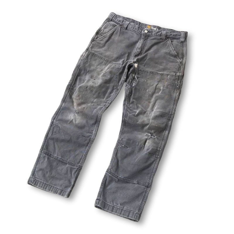 Carhartt Double Knee Tattered Work Pants, Men's Fashion, Bottoms, Jeans ...