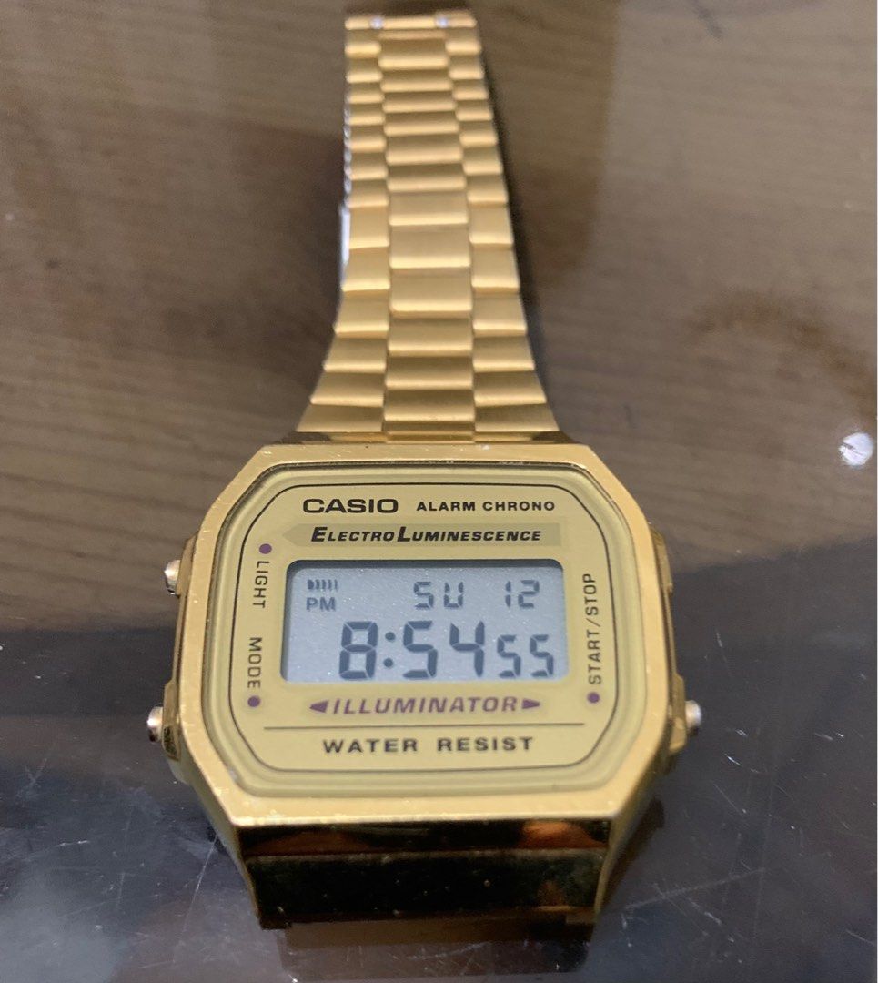 Casio Digital Watch Gold, Men's Fashion, Watches & Accessories, Watches ...