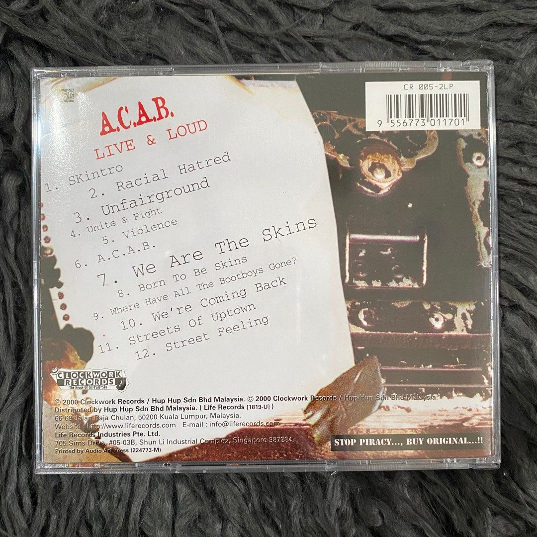 CD ACAB Live & Loud, Hobbies & Toys, Music & Media, CDs & DVDs on Carousell