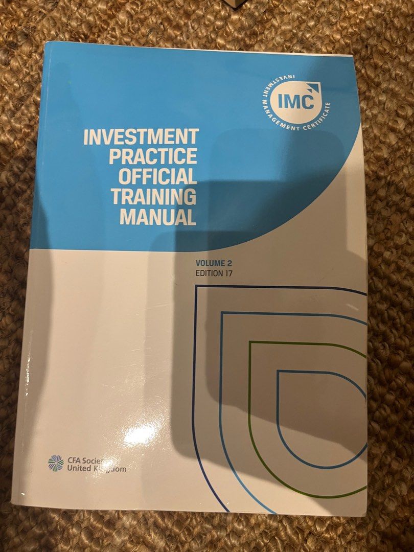 CFA IMC Investment book, Hobbies & Toys, Books & Magazines, Textbooks ...