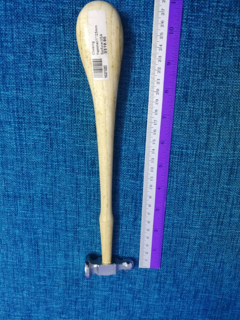 Chasing Hammer, 1"/25mm, made in USA, purchased from Spotlight ...