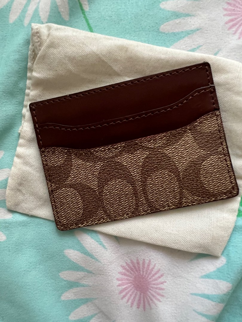 Coach card holder upcycled, Women's Fashion, Bags & Wallets, Wallets ...