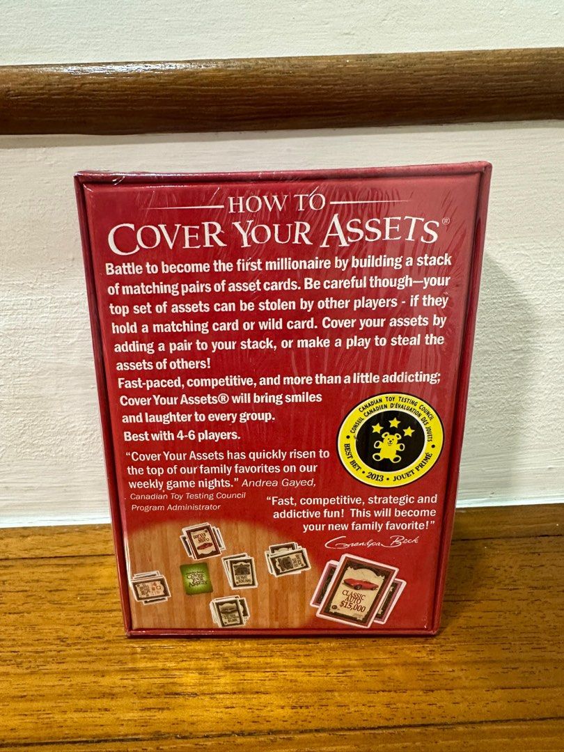 Cover Your Assets (Board Game/Card Game), Hobbies & Toys, Toys & Games ...