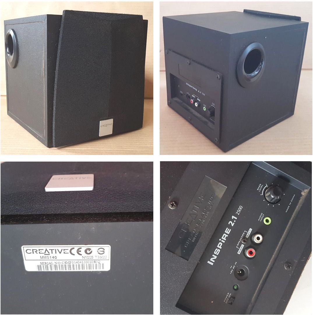 Creative Labs Inspire 2.1. Model 2500, Active Subwoofer, Powered Bass ...