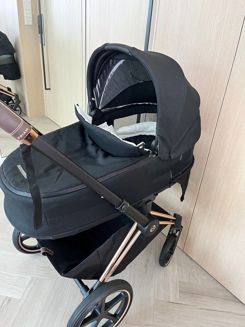 Cybex Priam Rose Gold Frame Stroller & CarryCot, Babies & Kids, Going ...
