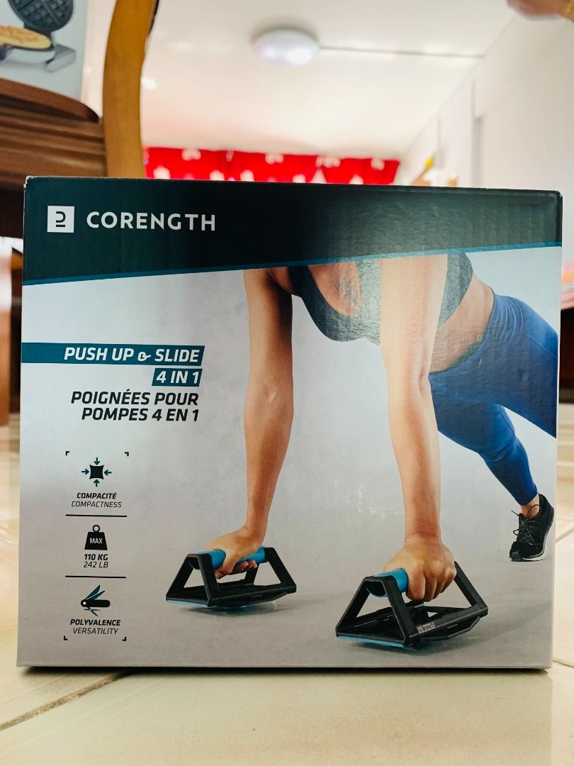 Decathlon 4-in-1 Push Up & Slide Grips, Sports Equipment, Exercise ...