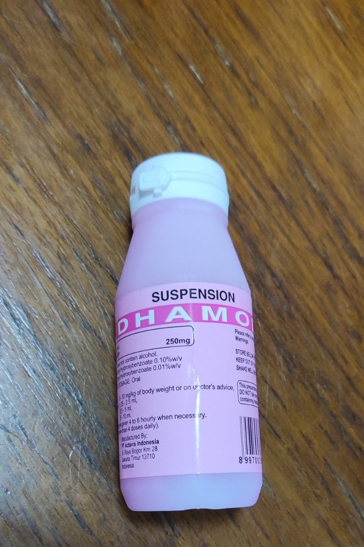 Dhamol / Paracetamol syrup 250mg, Health & Nutrition, Medical Supplies ...