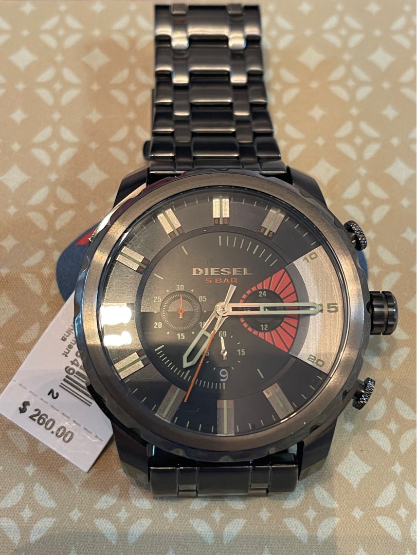 男裝Diesel Watch 手錶 DZ4348 IP Gun 不鏽鋼 colour 50mm, 男裝, 手錶及配件, 手錶 - Carousell