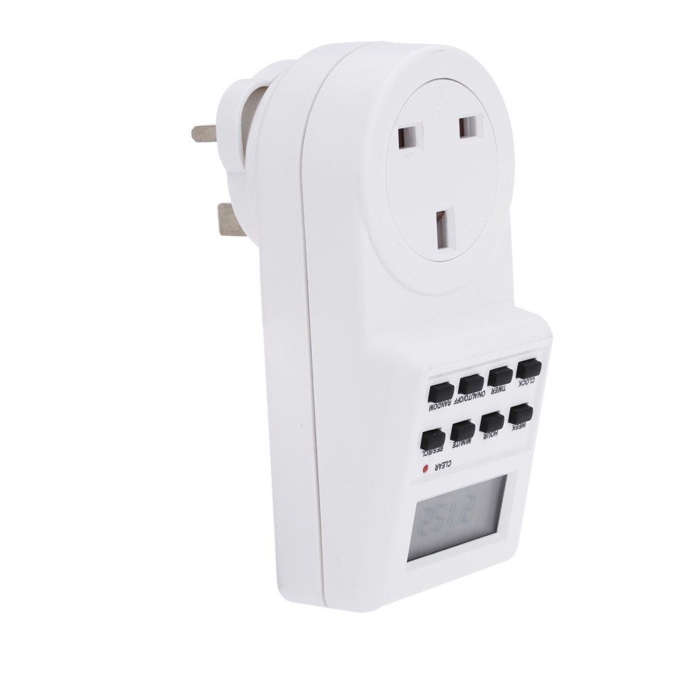 Digital Lcd Electronic Plug In Programmable Timer Switch Socket With Clock Tv And Home Appliances